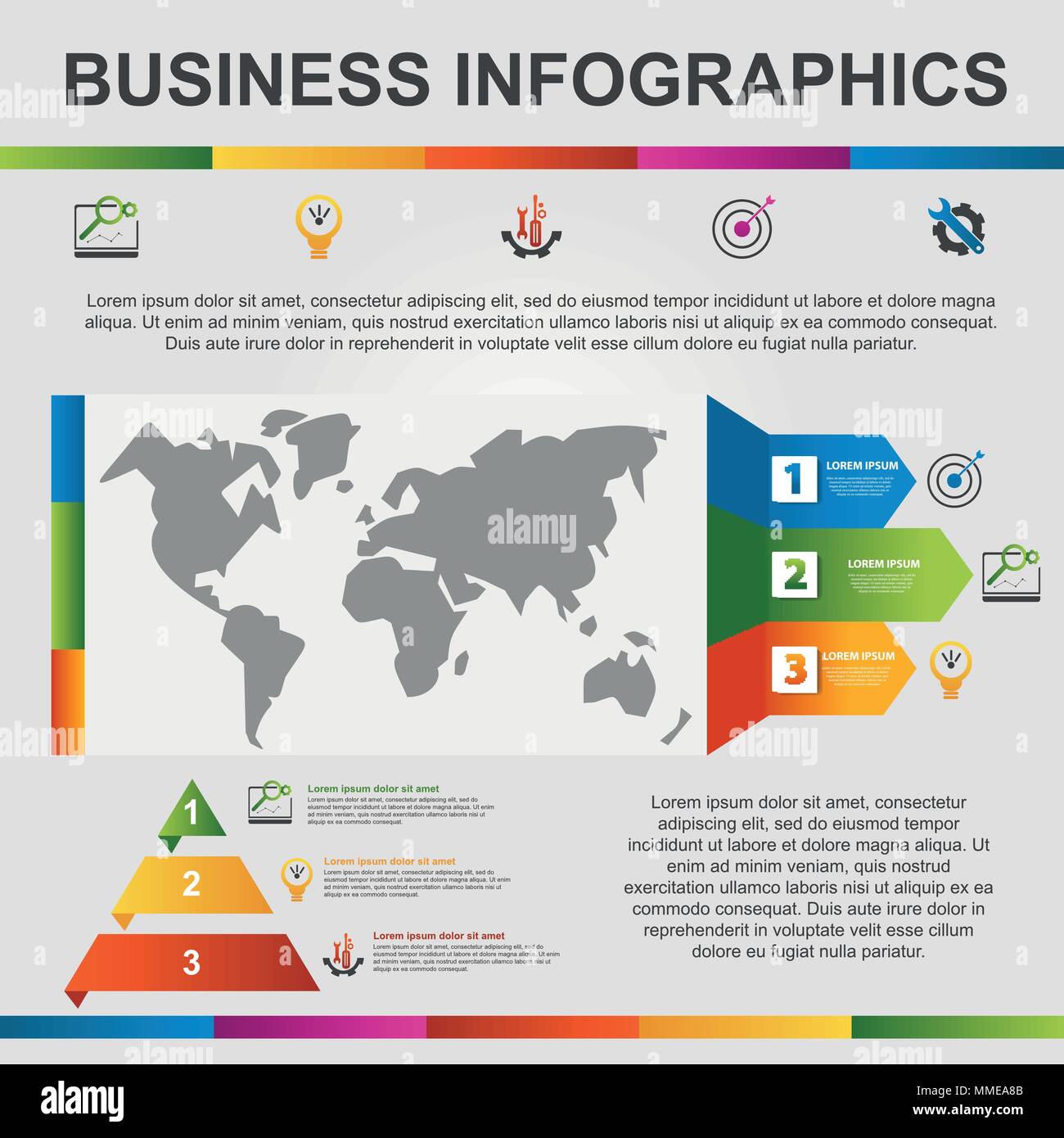 Modern vector illustration 3d. Multifunctional template infographics ...