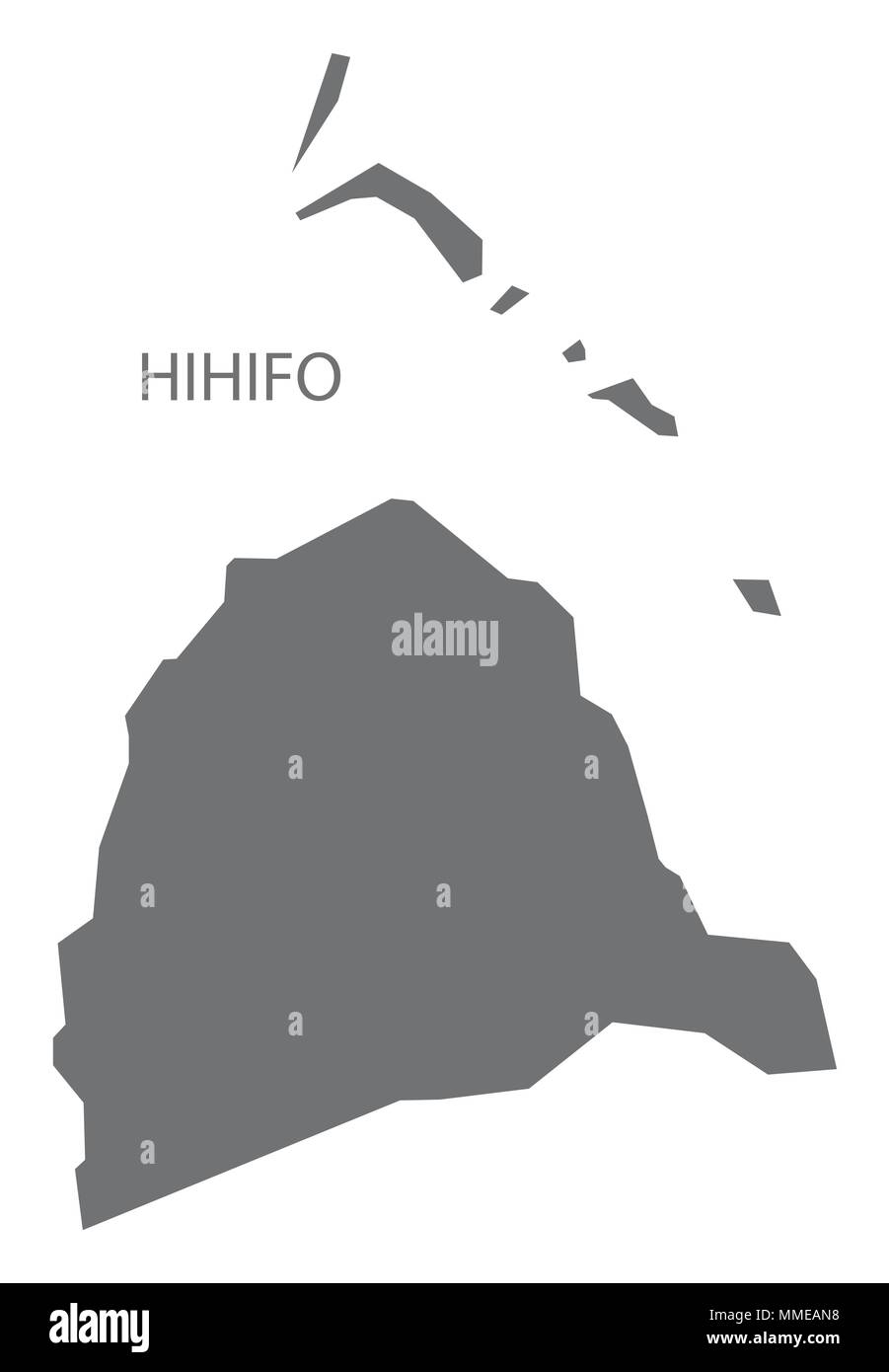 Hihifo map of Wallis and Futuna grey illustration shape Stock Vector ...