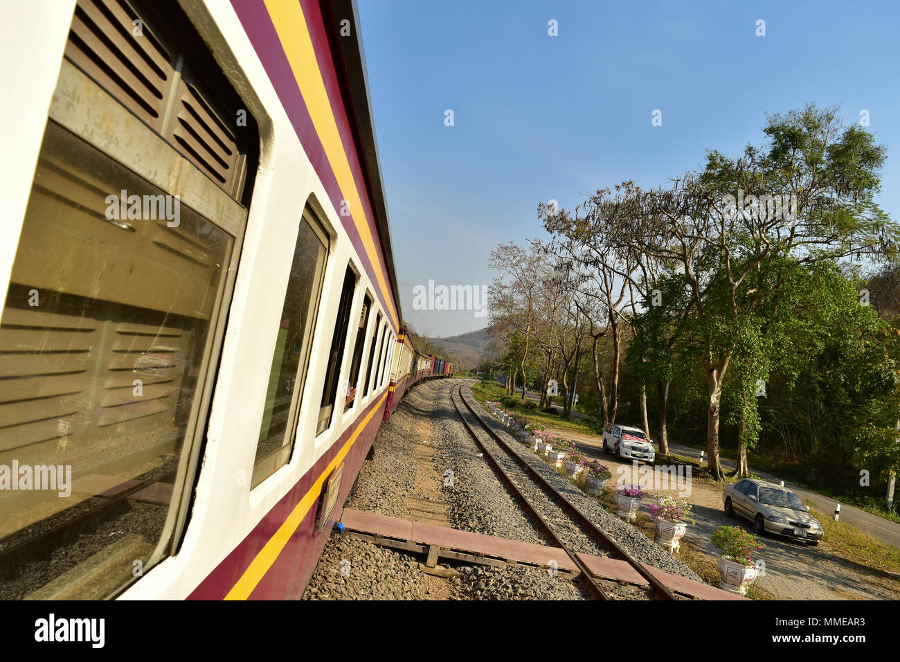 Local train number 233. From Bangkok to Surin departing from Pha Sadet ...