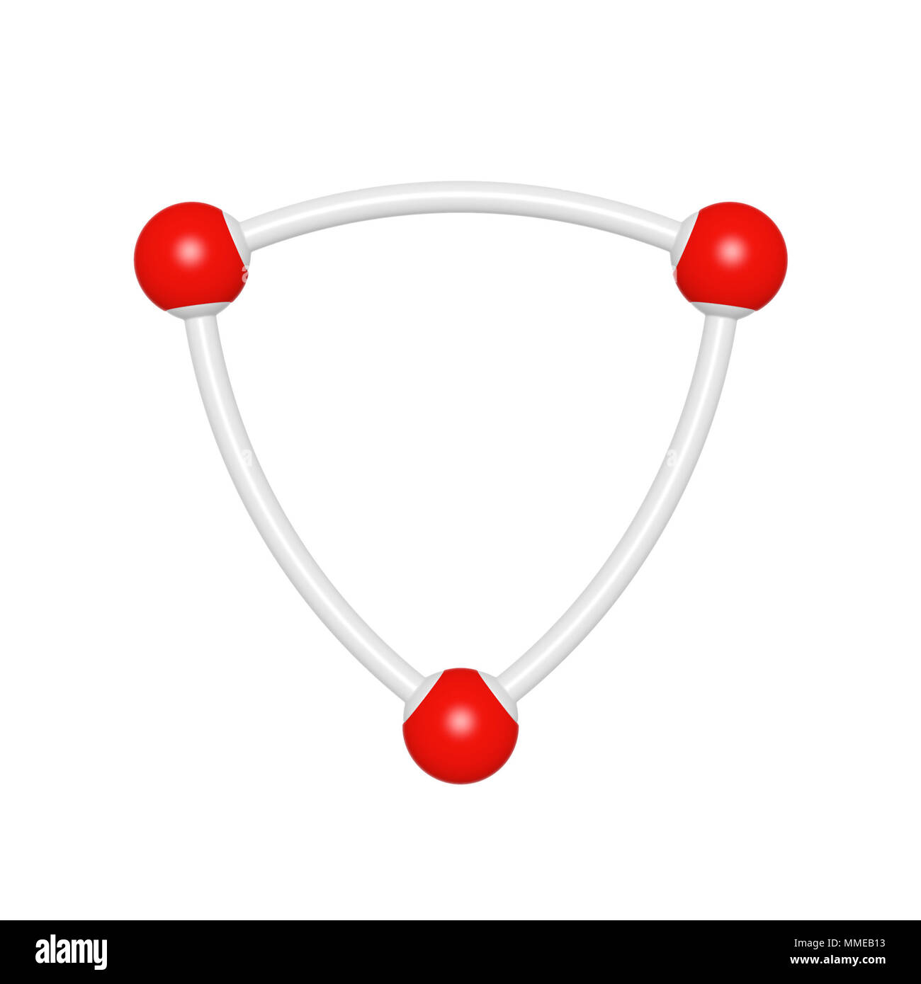 Molecule structure like triangle shape for font set on white background ...