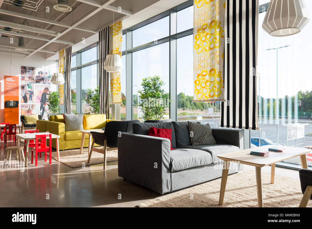 An interior display in IKEA's 21st UK store in Exeter, Devon Stock ...