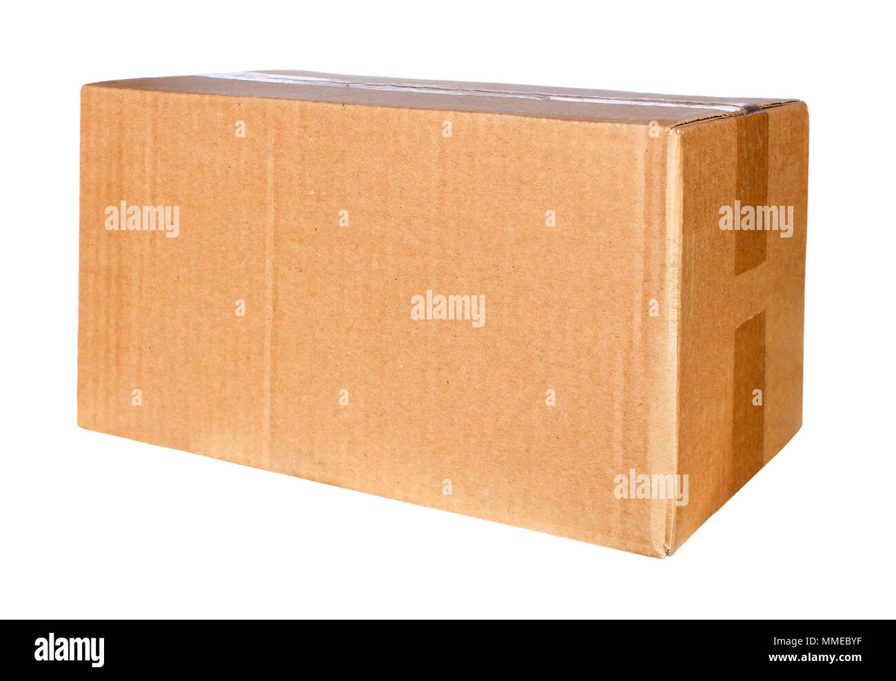 Rectangular cardboard box isolated on white background Stock Photo - Alamy