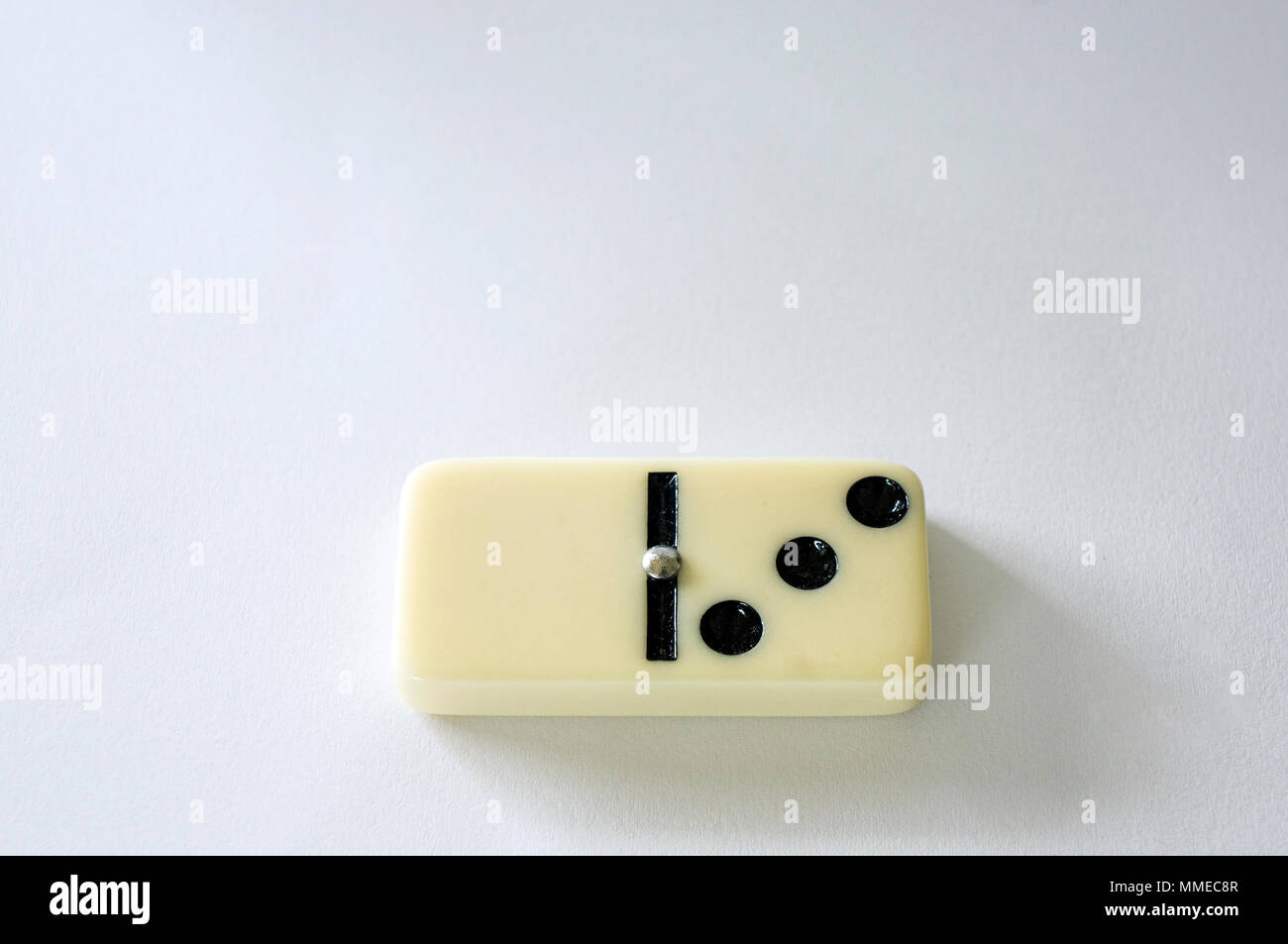 domino isolated white background zero three game piece Stock Photo - Alamy