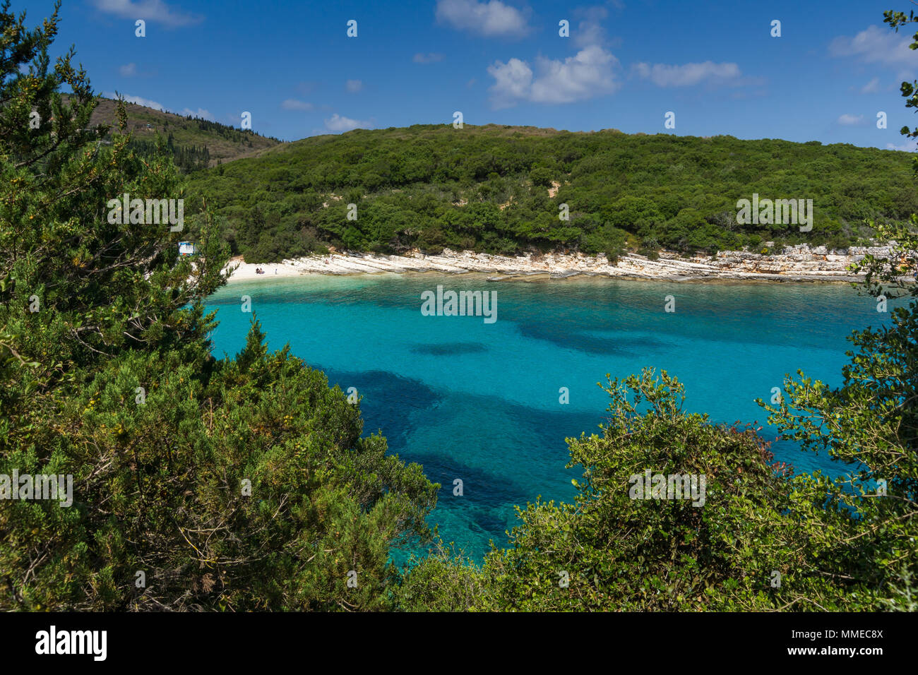 Seascape of Emblisi Fiskardo Beach, Kefalonia, Ionian islands, Greece ...