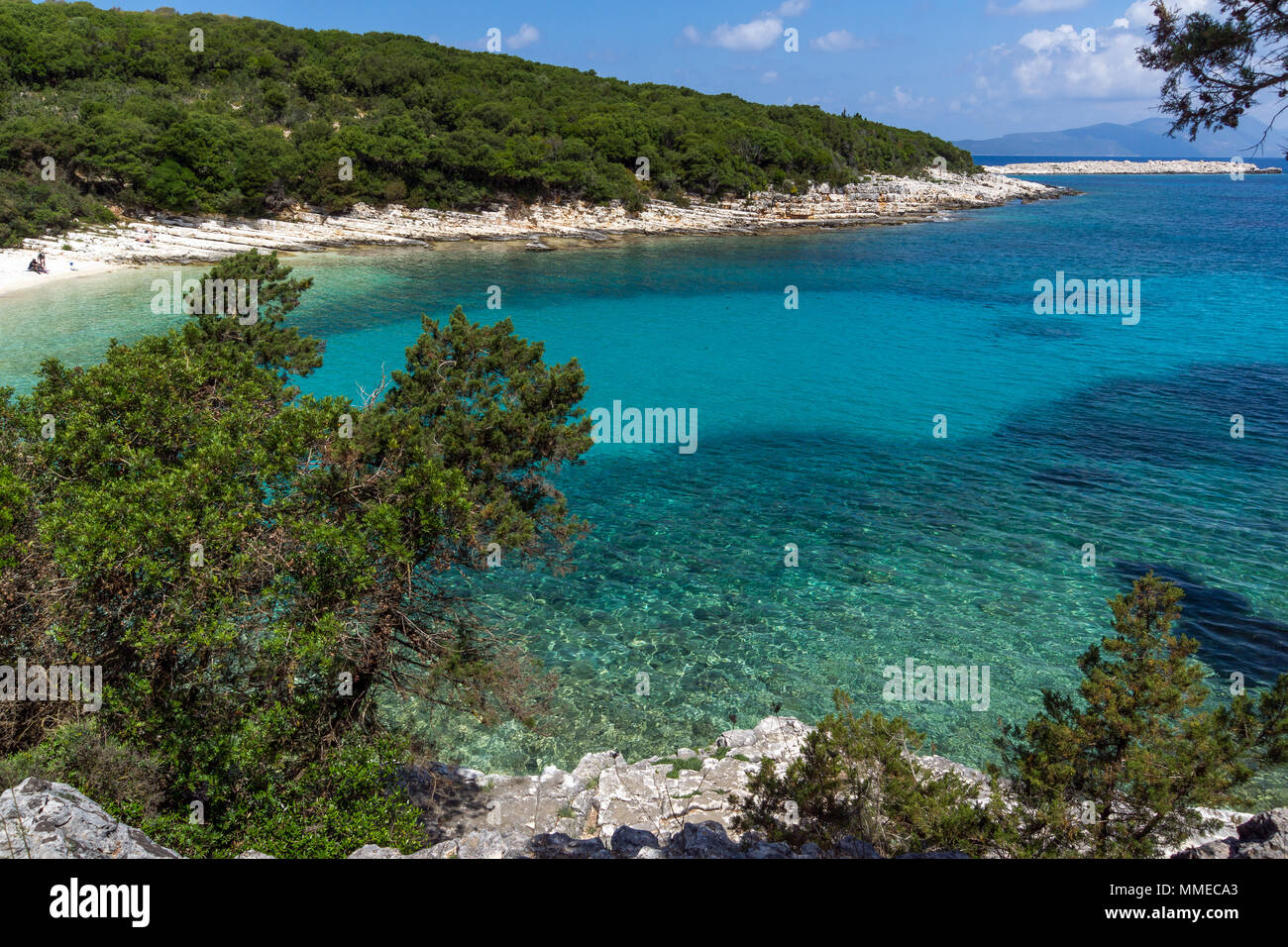 Seascape of Emblisi Fiskardo Beach, Kefalonia, Ionian islands, Greece ...