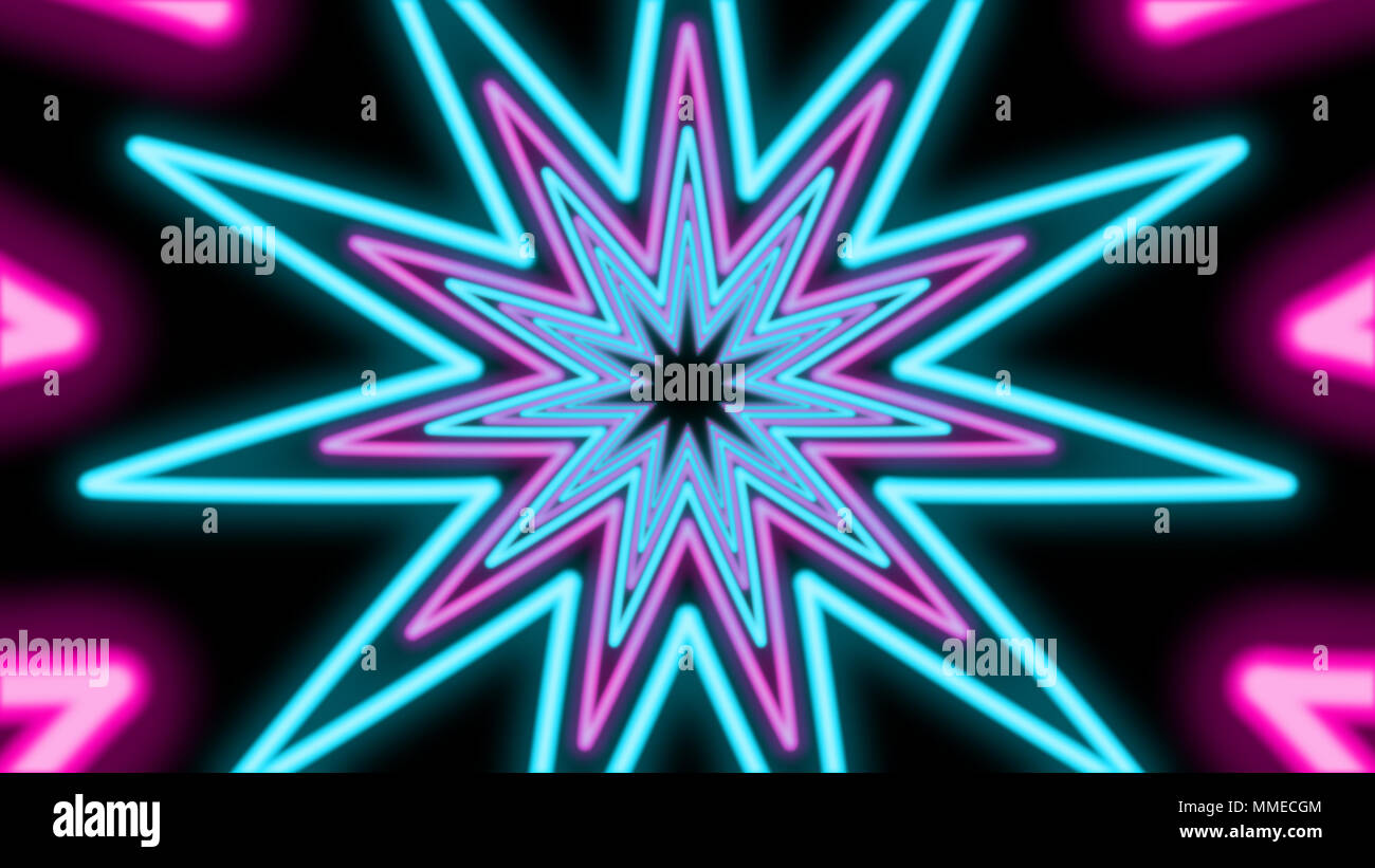 A futuristic 3d illustration of an abstract tunnel from shining cyan ...