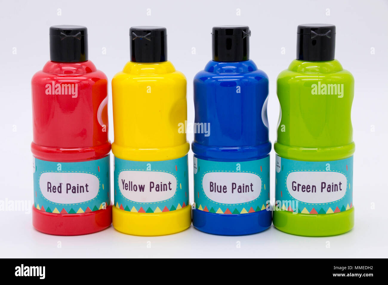 Paint bottles of craft watercolour / poster paint Stock Photo - Alamy