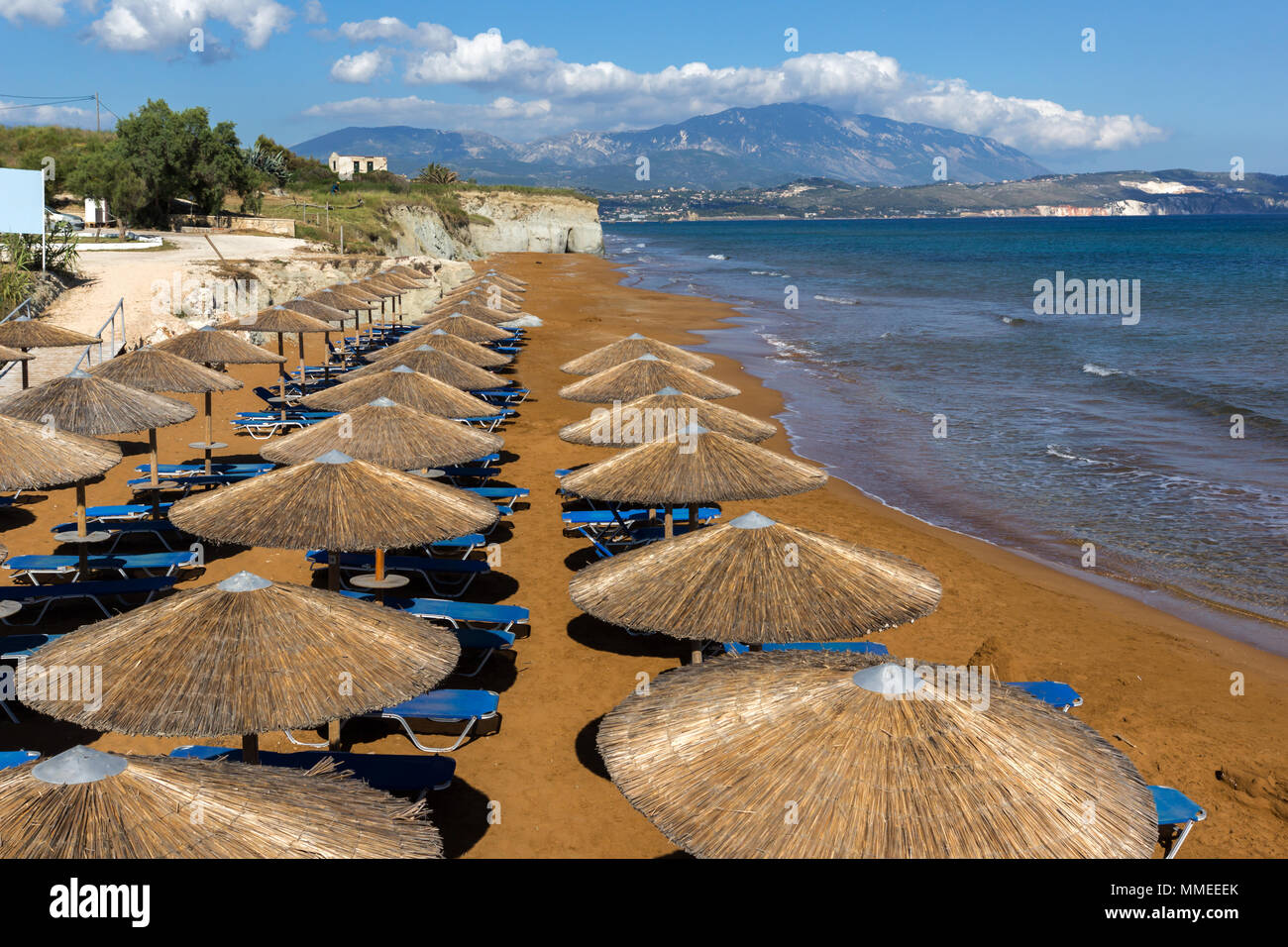 Amazing seascape of Xi Beach,beach with red sand in Kefalonia, Ionian ...
