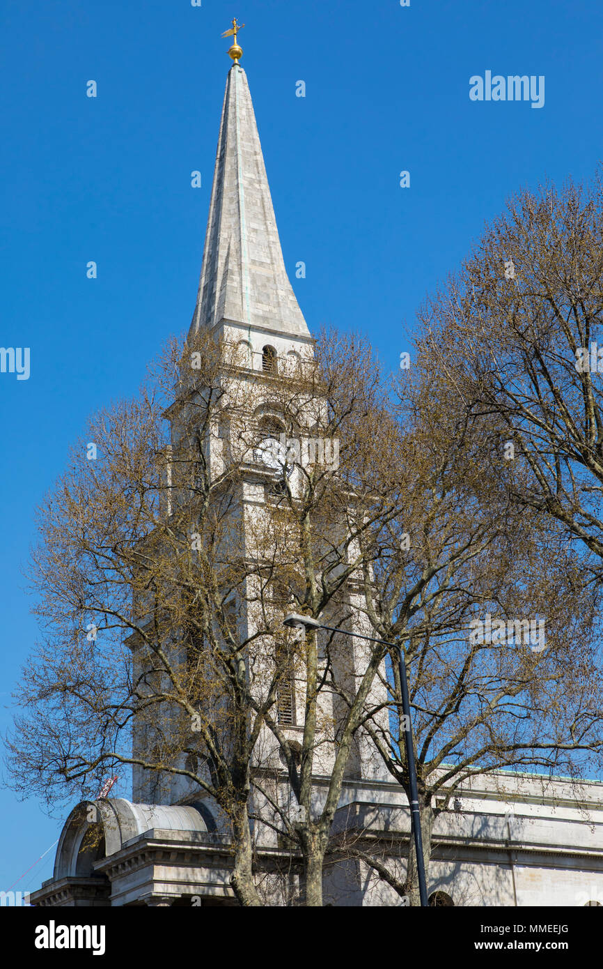 A view of the magnificent Christ Church, Spitalfields in London, UK ...
