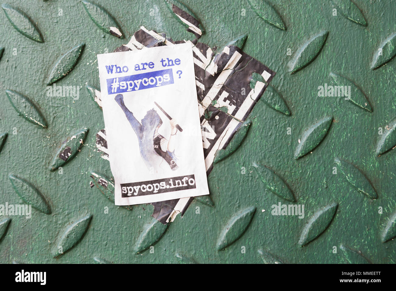 Sticker about corrupt undercover police officers asking Who are the ... Sticker about corrupt undercover police officers asking Who are the ...