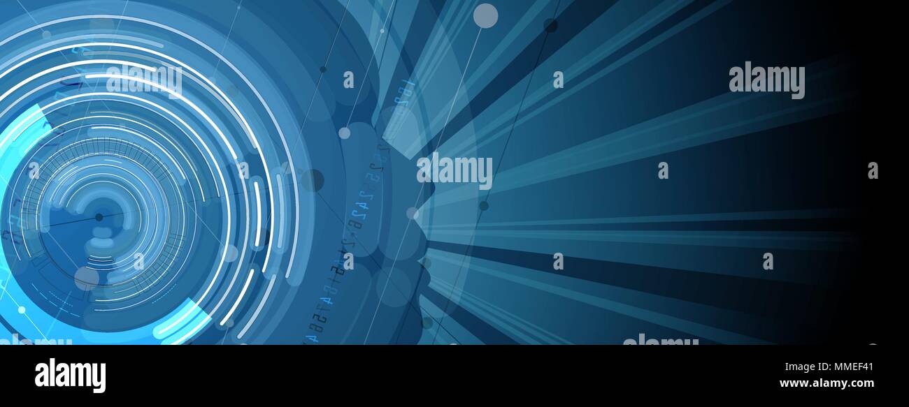 Abstract Artificial intelligence. Technology web background. Virtual ...