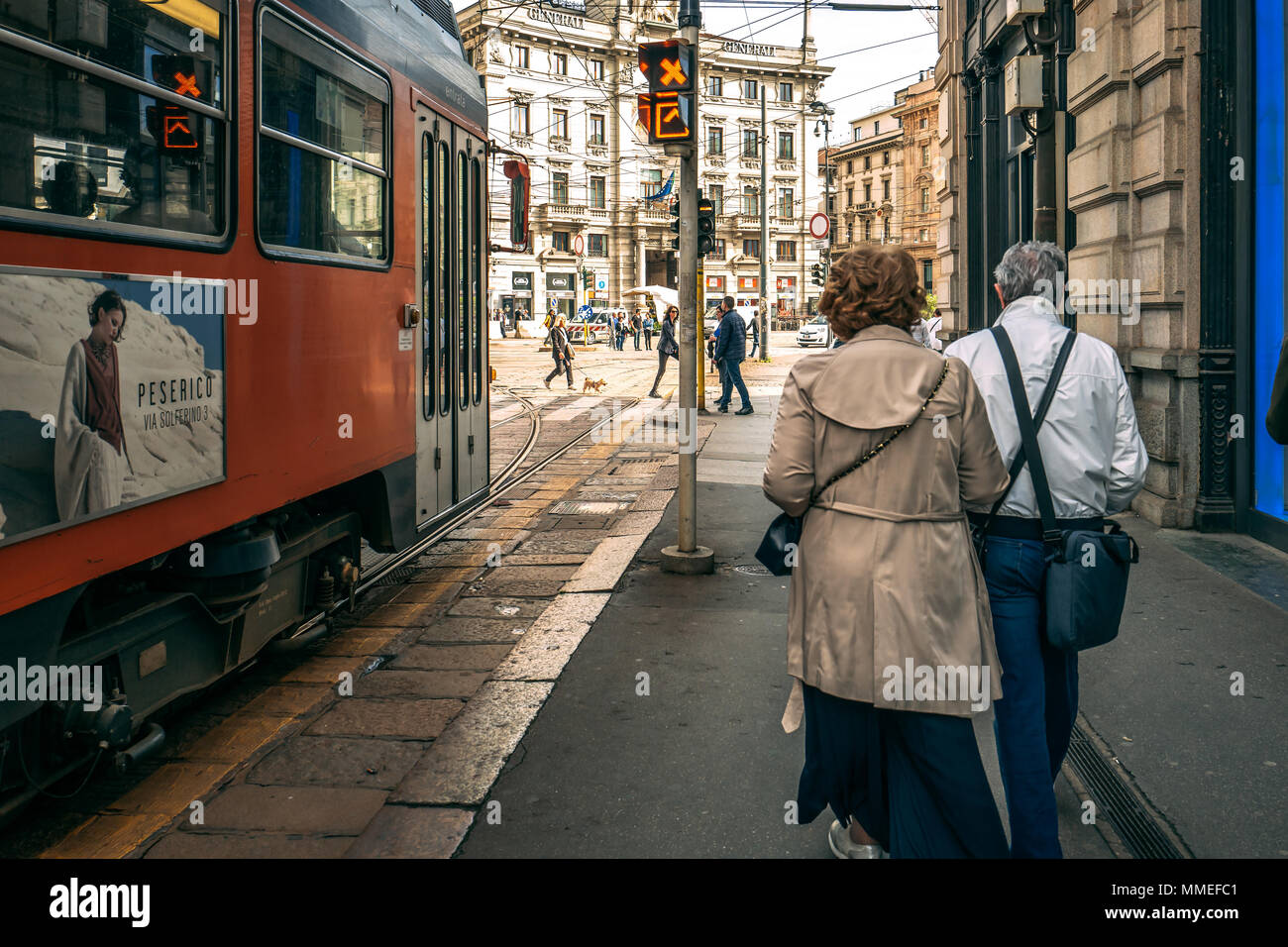 Street life in the famous city of Milan, Italy Stock Photo - Alamy