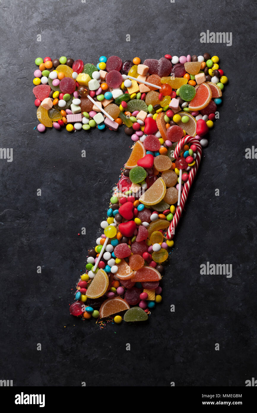 Number seven made from colorful hi-res stock photography and images - Alamy