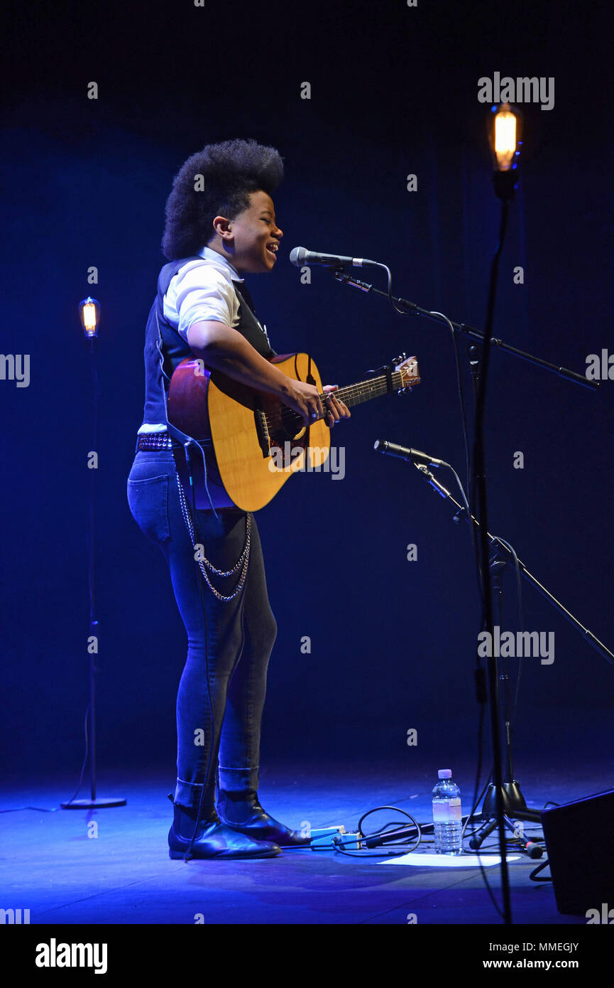 Amythyst Kiah singer songwriter playing onstage at Mareel in Shetland ...
