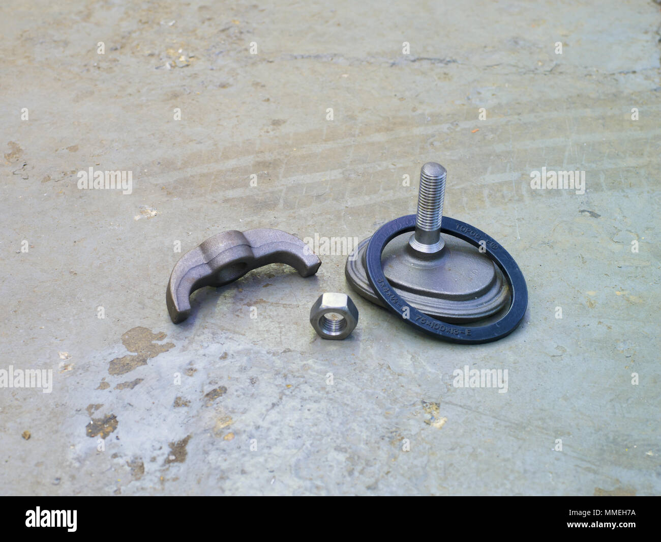 Removing and replacing the hand hole and gasket on a boiler Stock Photo ...