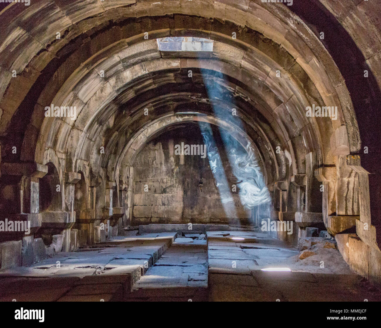 Smoke makes the light shafts visible in the Selim Caravanserai waypoint ...
