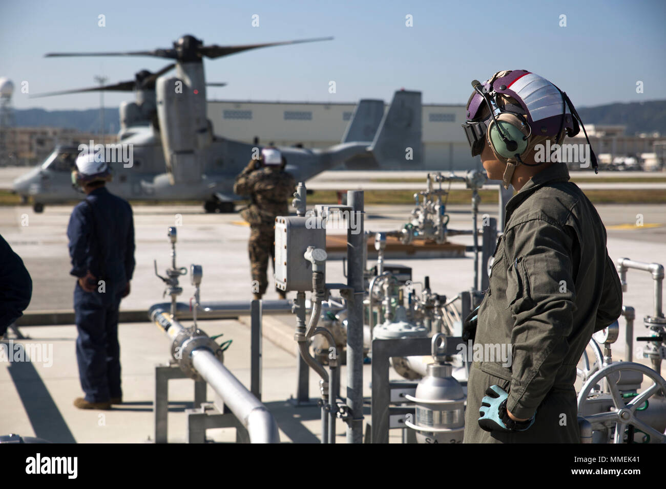 U.S. Marines and Master Labor Contractors with the Logistics Department ...