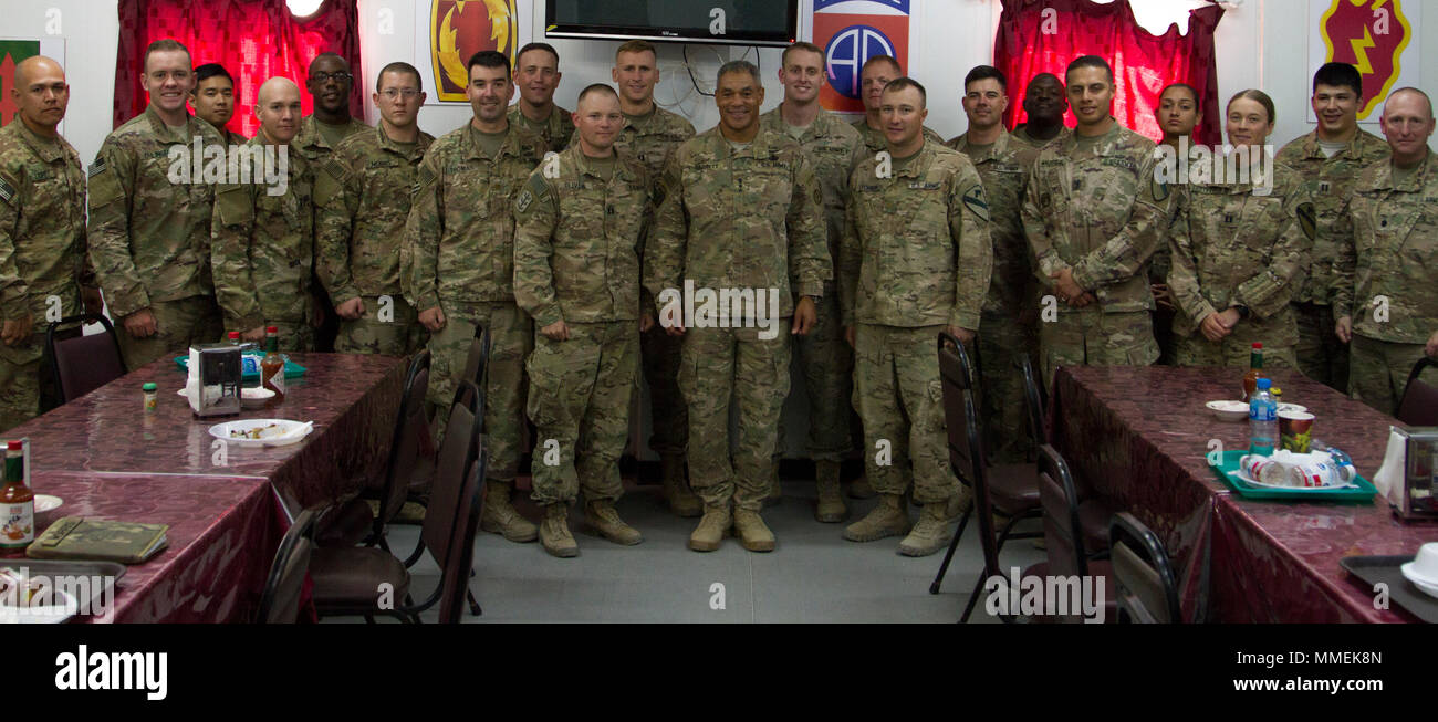 Lt. Gen. Michael Garrett, the U.S. Army Central commander, poses with ...