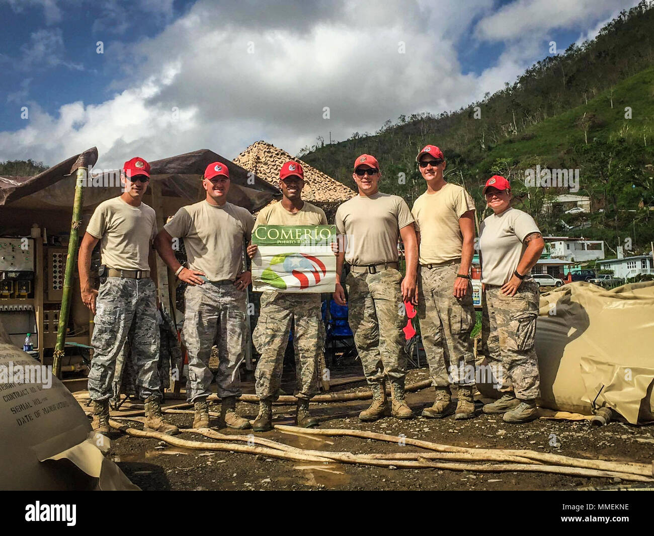 Left to right: 200th RED HORSE Squadron (RHS) members, Master Sgt ...