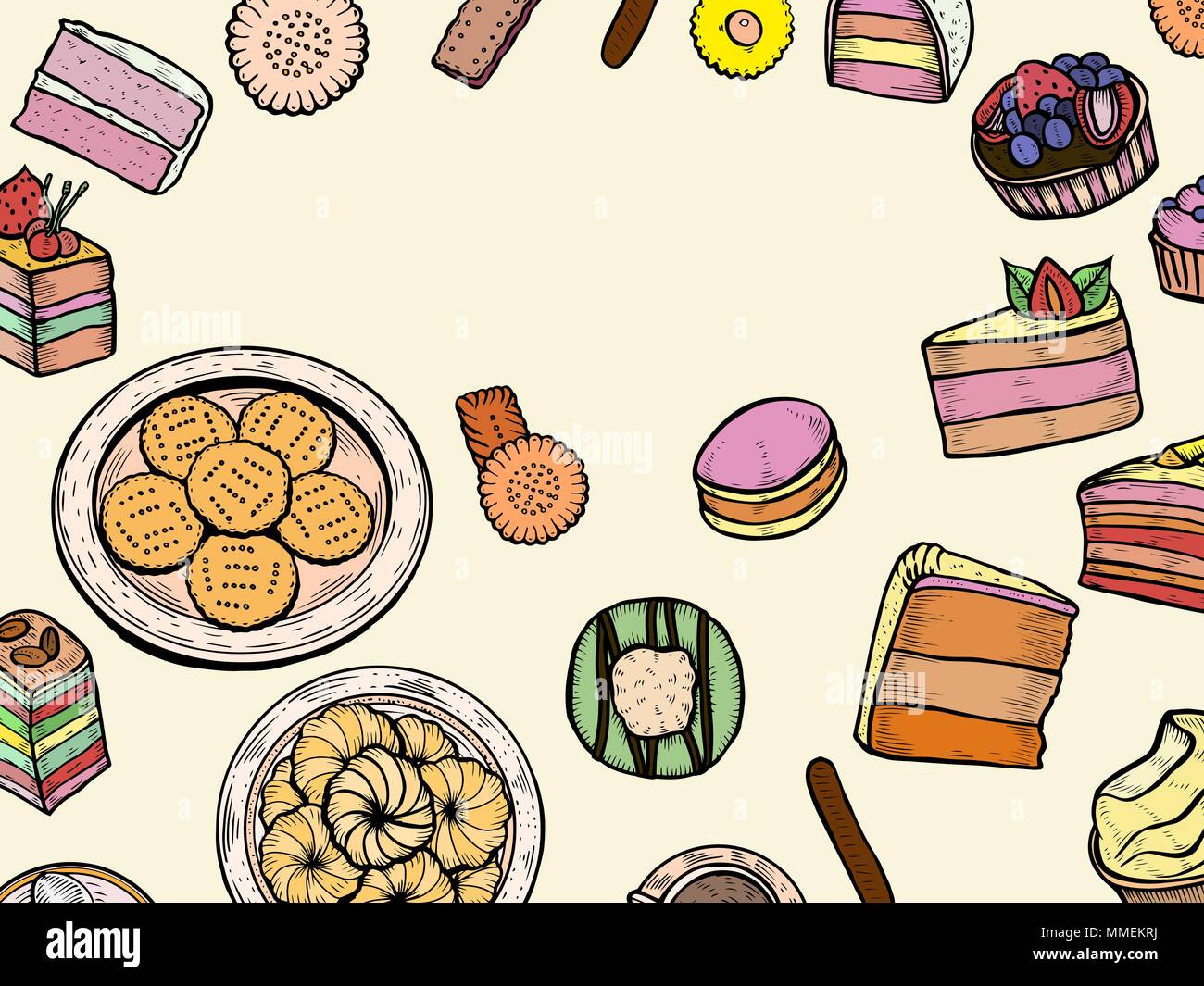 Biscuits and jelly Stock Vector Images - Alamy