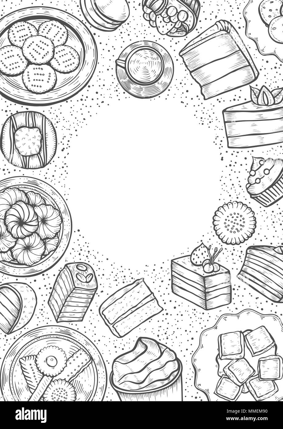 Muffins sketch hi-res stock photography and images - Alamy