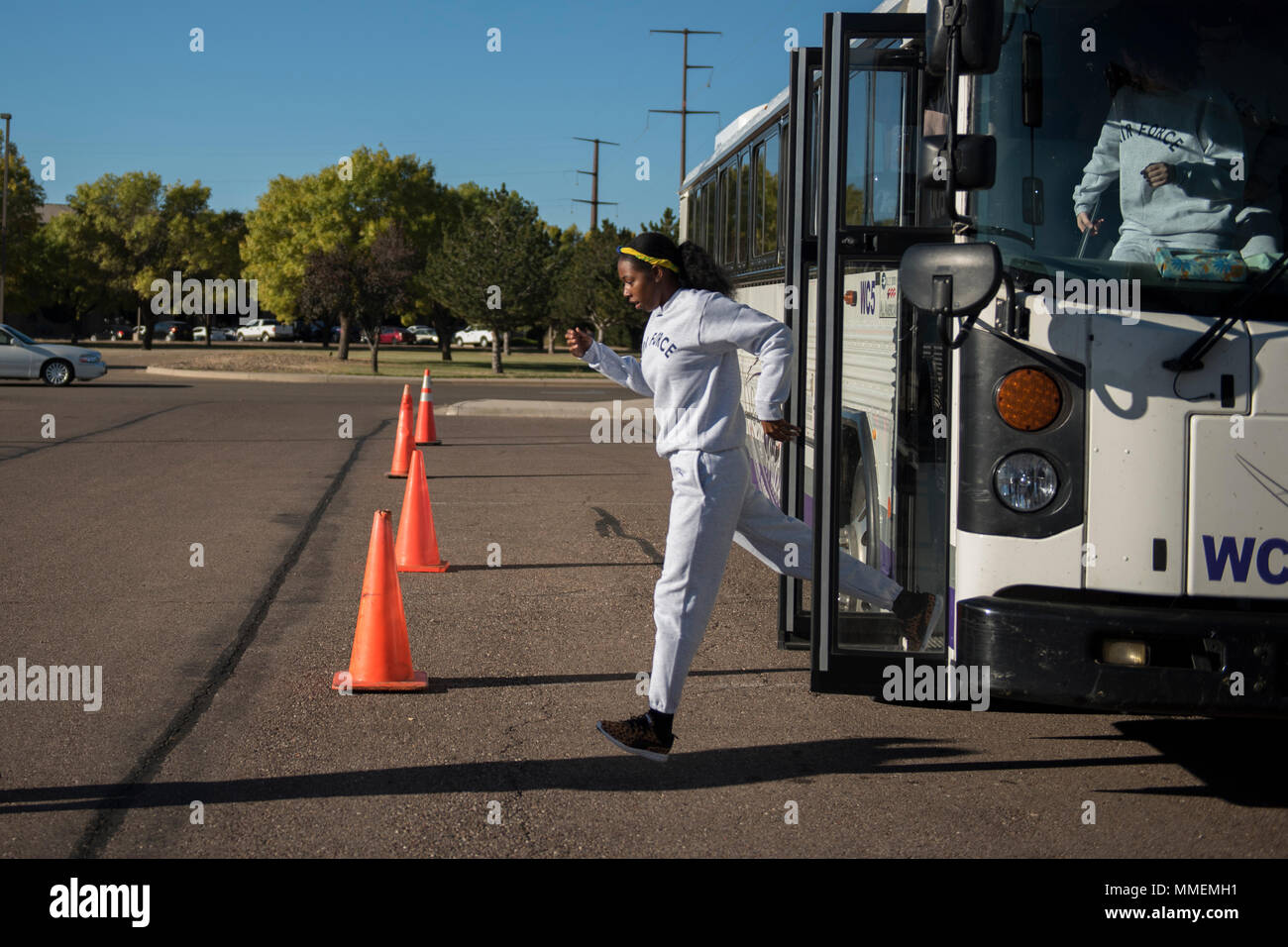 Air Force junior ROTC cadets from Clovis Community High School run off ...