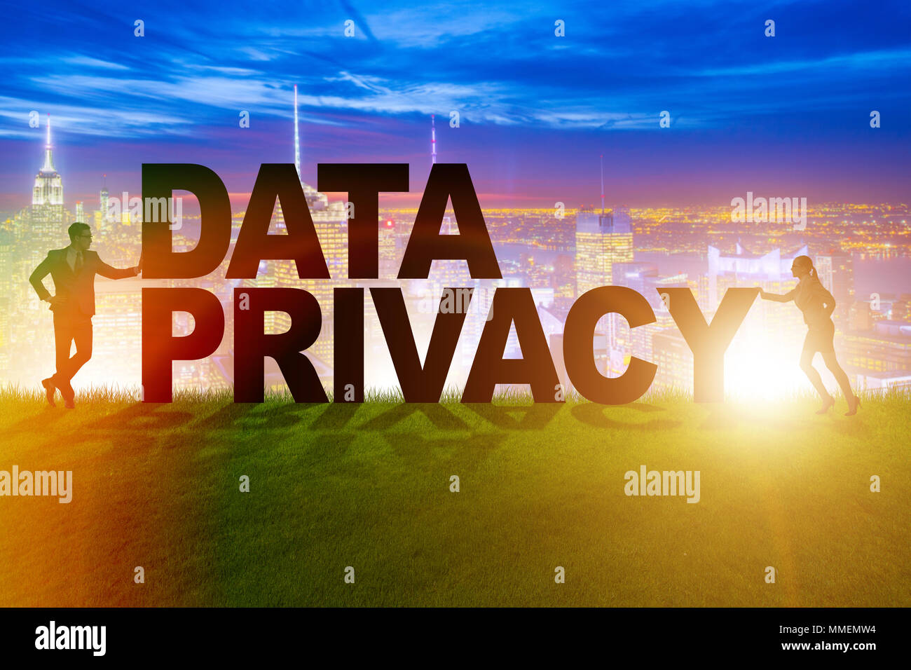 Data privacy concept in modern IT technology Stock Photo - Alamy