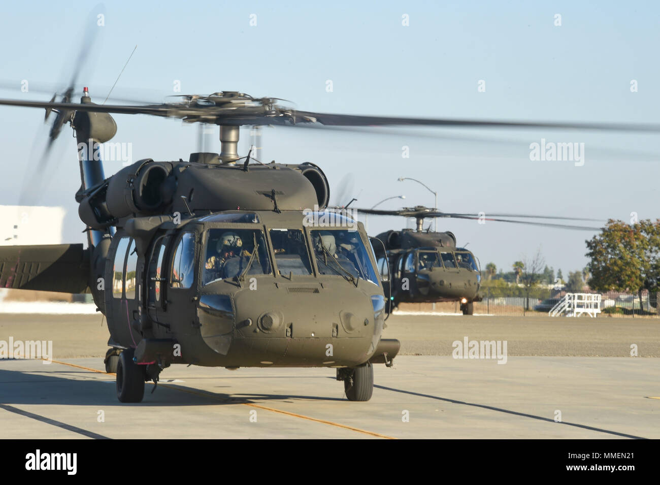 U.S. Army UH-60 Blackhawk helicopters from Task Force MEDEVAC 2-135th ...