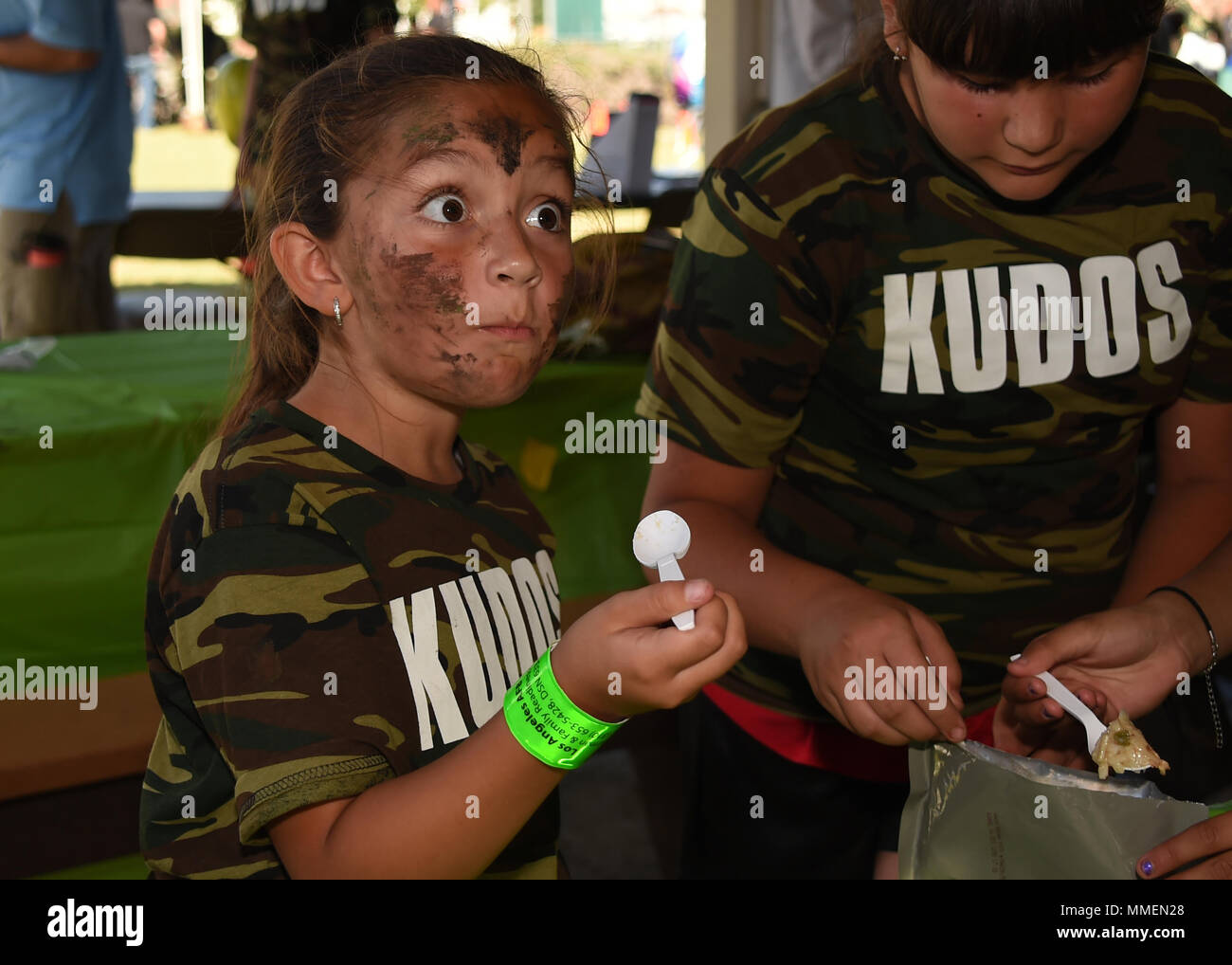 KUDOS recruits get a taste of Meals Ready to Eat at the MRE station ...