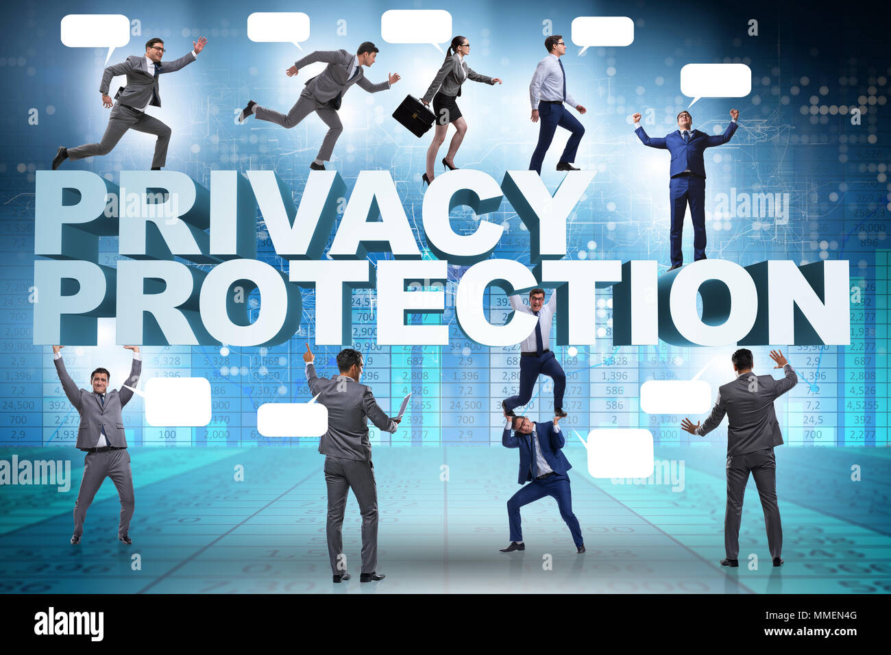 Data privacy protection concept with business people Stock Photo - Alamy