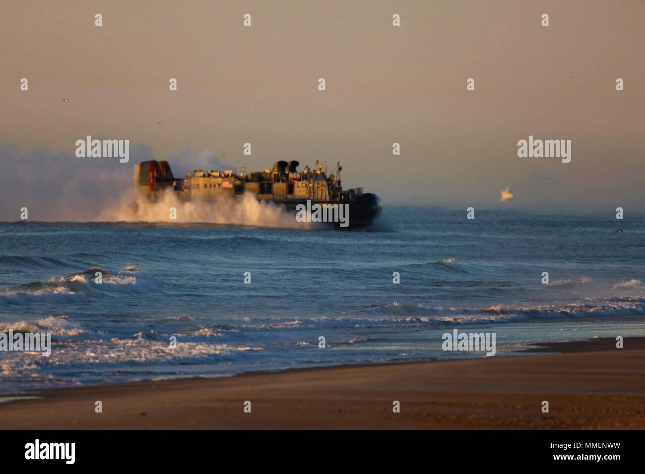 U.S. Navy Landing Craft Air Cushion heads to shore during Bold ...