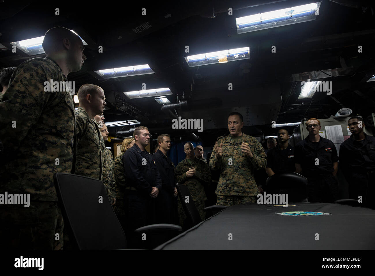 U.S. Marine Corps Brig. Gen. Rick Uribe, commanding general of 1st ...