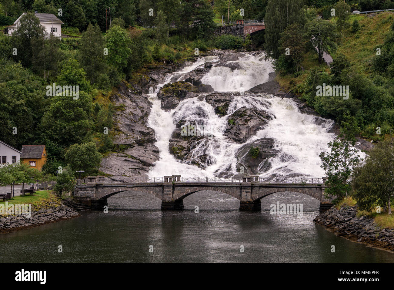 Norway - Hellesylt - Hellesyltfossen Stock Photo - Alamy