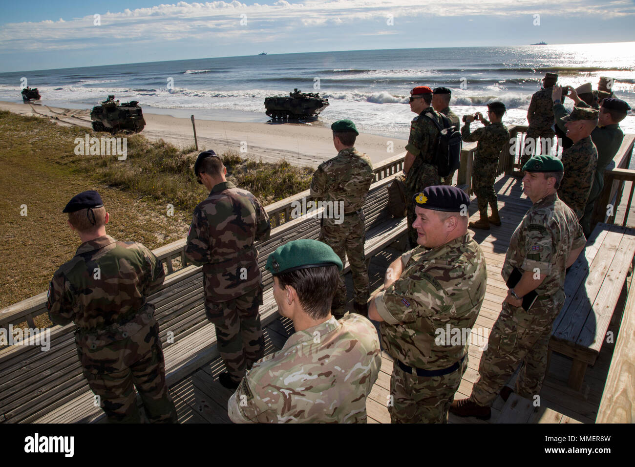 U.S. Marines, Sailors and distinguished guests with partner nations ...