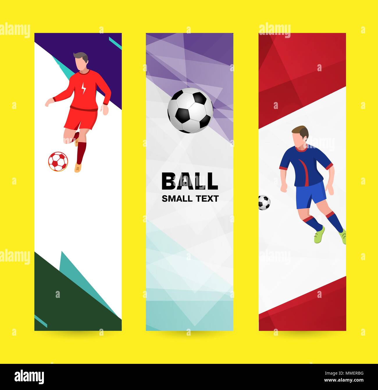 Set abstract sport banner on a light bright background. soccer P Stock ...