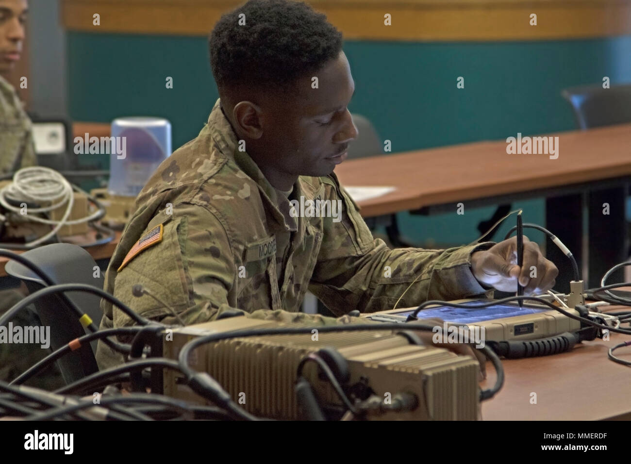 Pfc. Willie McCree, an infantryman from the 1st Battalion, 28th ...