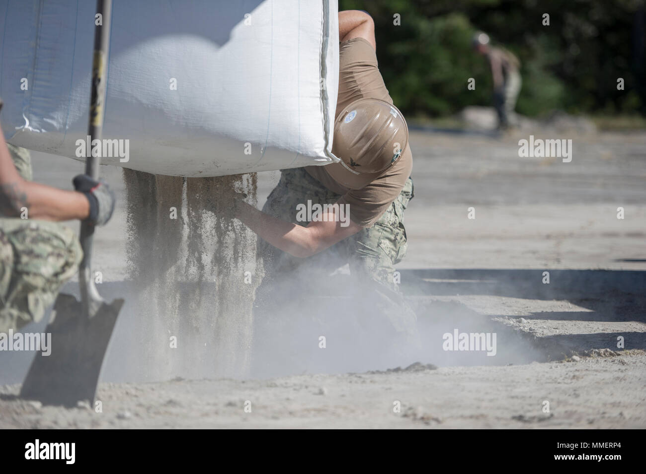 171027-N-PE825-0242 ATLANTIC, N.C. (Oct. 27, 2017) A Seabee assigned to ...
