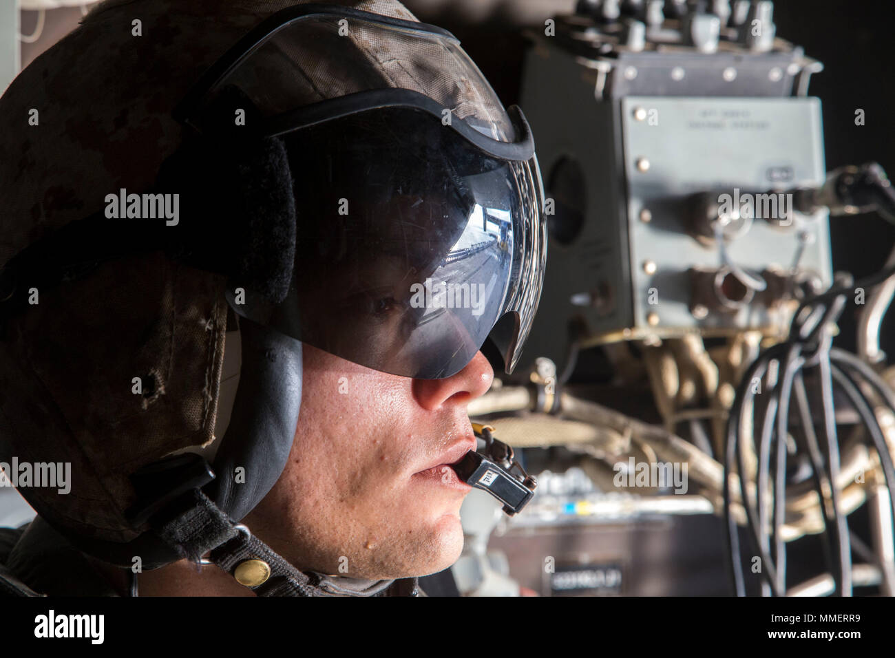 U.S. Marine Corps Sgt. Alexander Morales, an crew chief with Marine ...