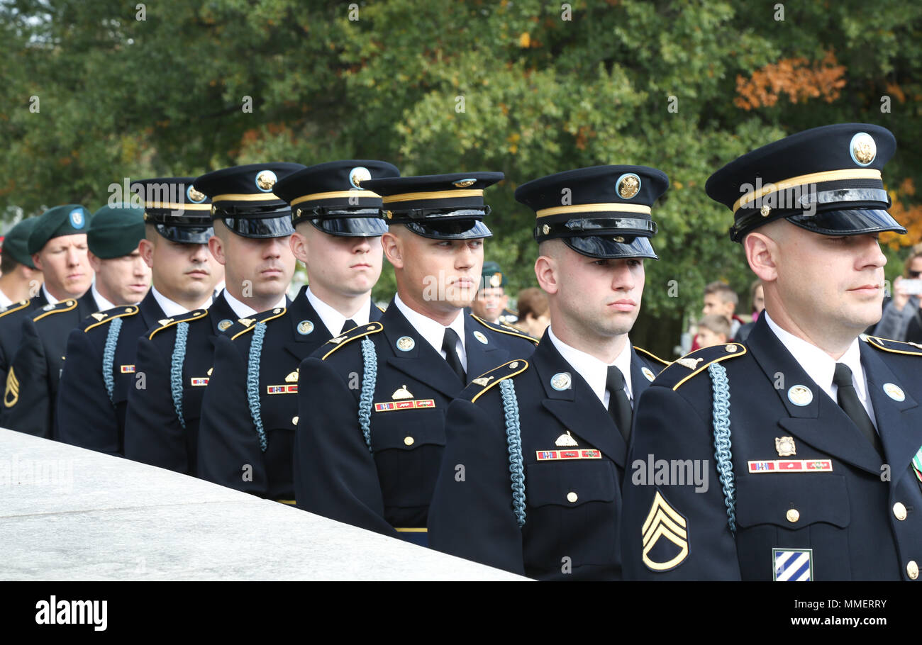 U.S Army Soldiers assigned to the 3rd Infantry Regiment (The Old Guard ...