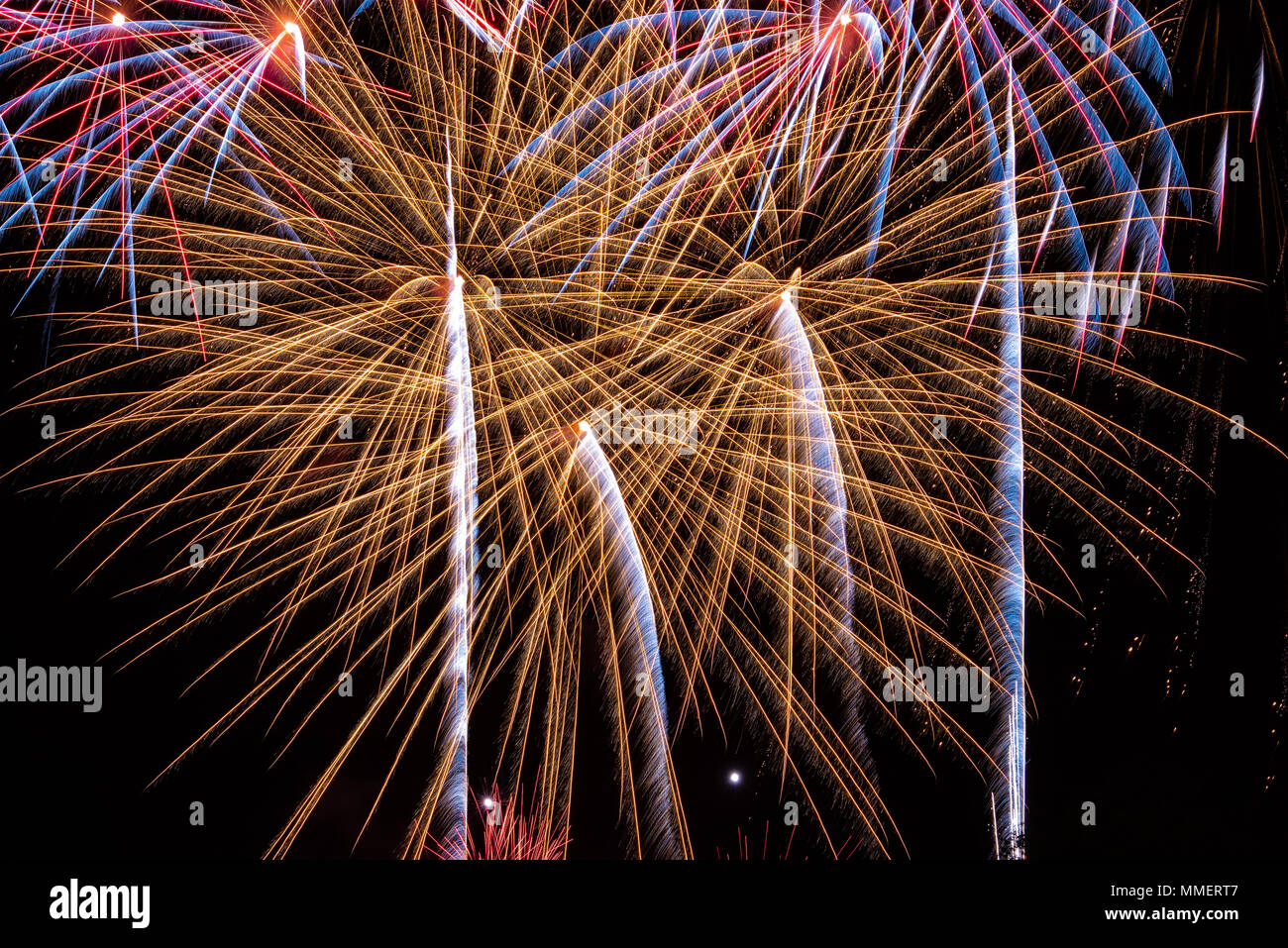 Exploding Fireworks Celebrations Stock Photo - Alamy