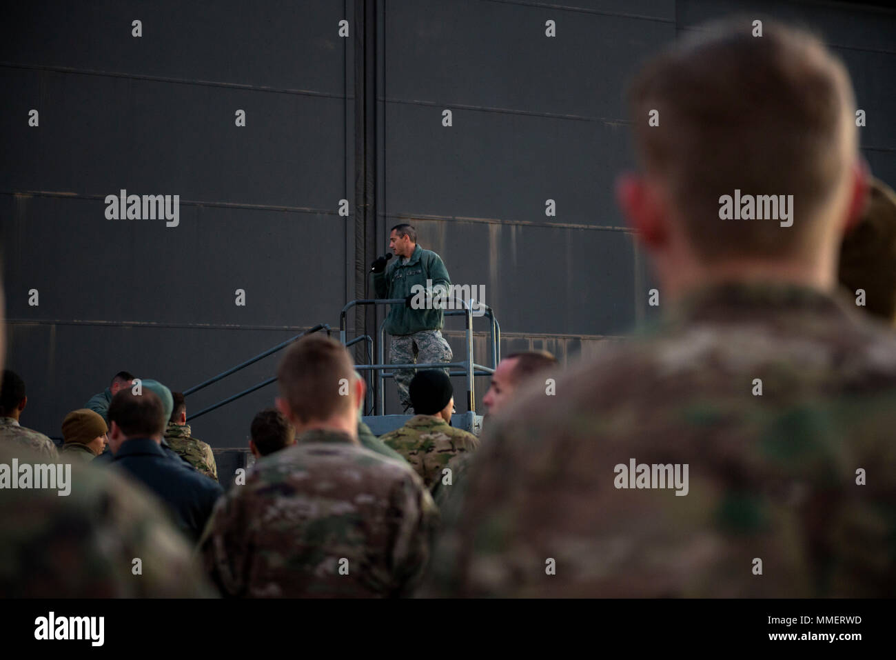 Col. Justin Demarco, 23d Wing vice commander, gives opening remarks ...