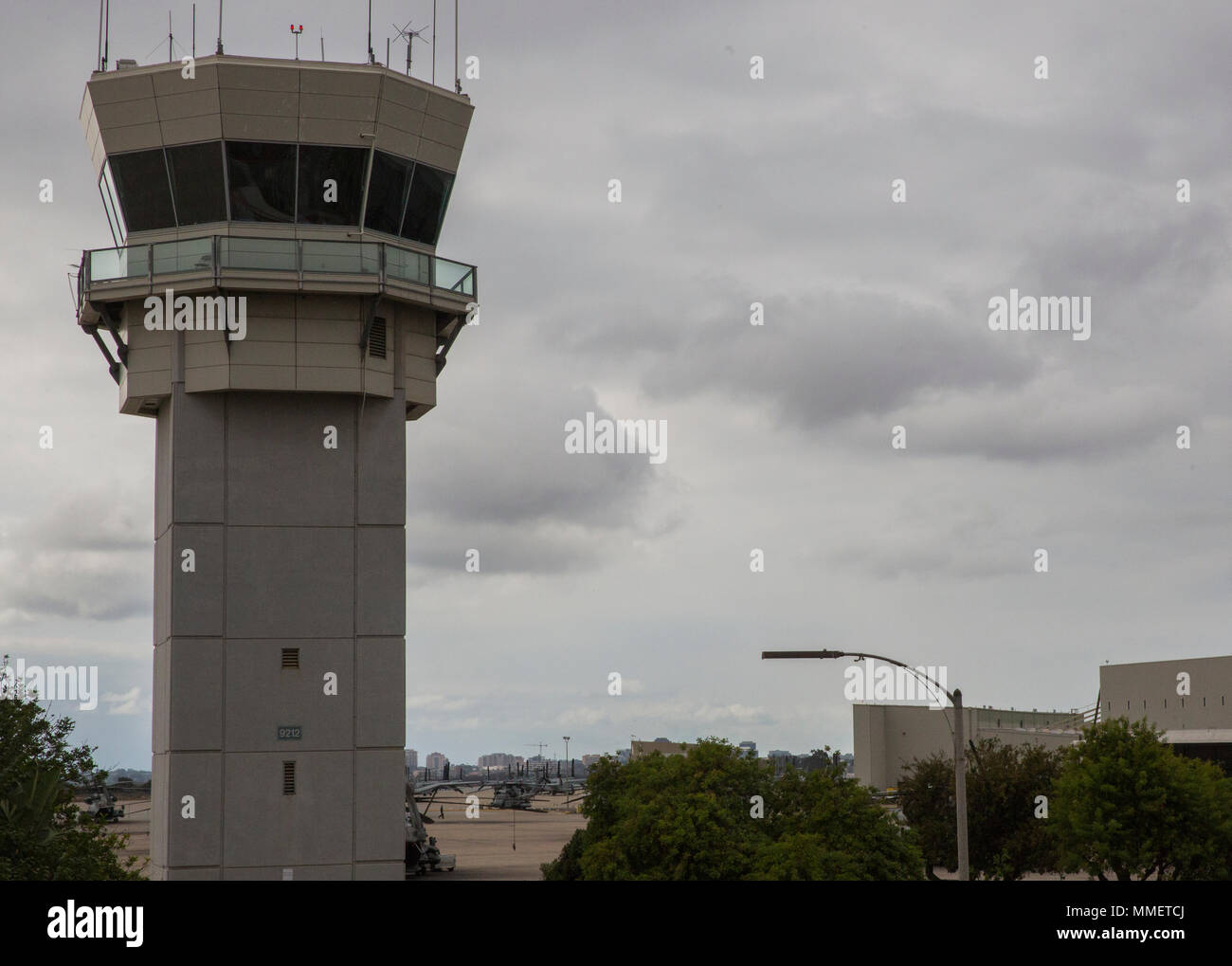 The tower, where air traffic control Marines work, overlooks the flight ...