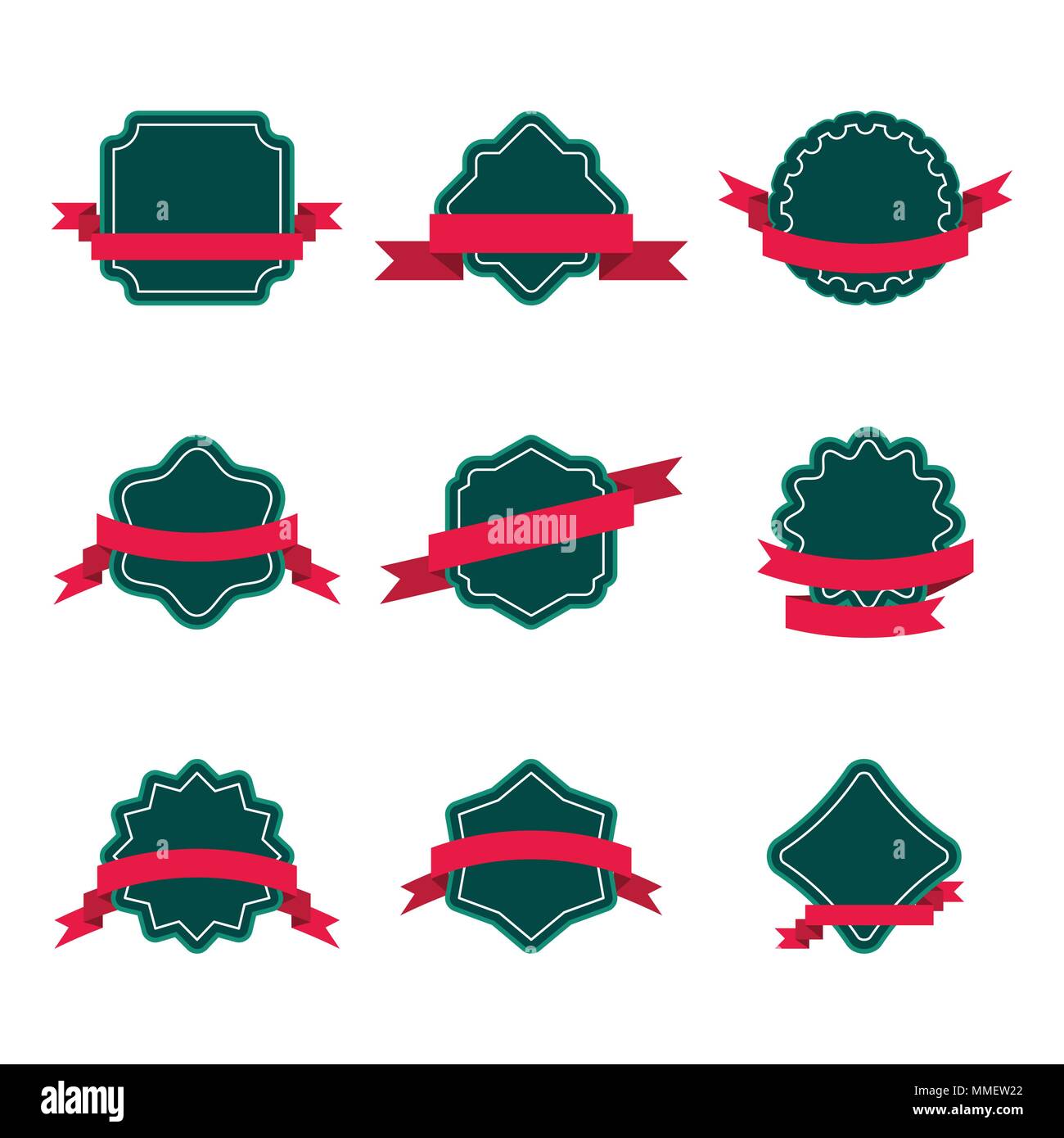 Set of badge with ribbon Stock Vector Image & Art - Alamy