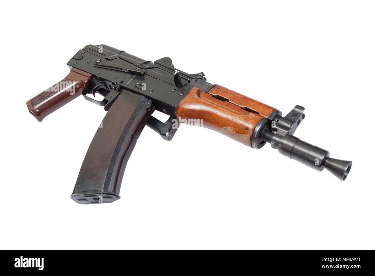kalashnikov ak para isolated on a white background Stock Photo - Alamy