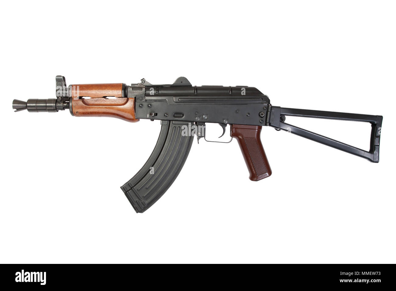 kalashnikov isolated on a white background Stock Photo - Alamy