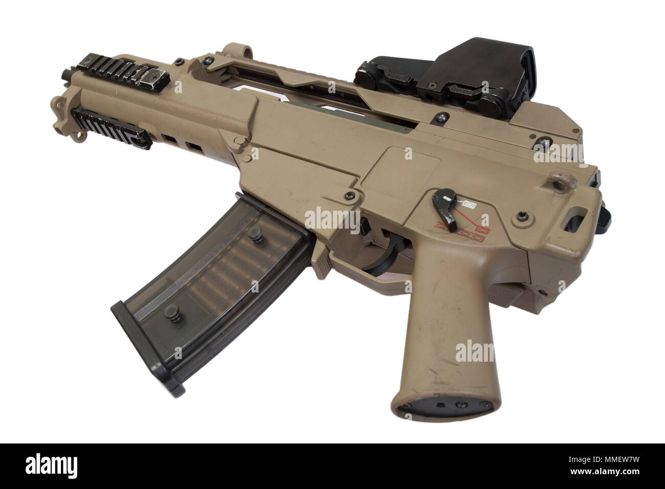 modern assault rifle isolated on a white background Stock Photo - Alamy