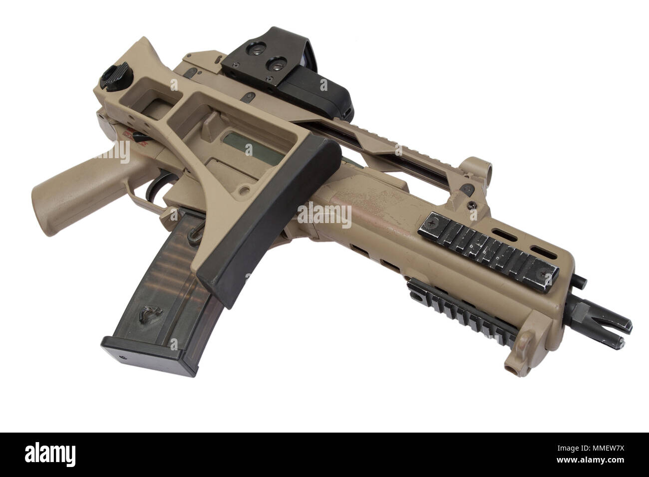 assault rifle isolated on a white background Stock Photo - Alamy