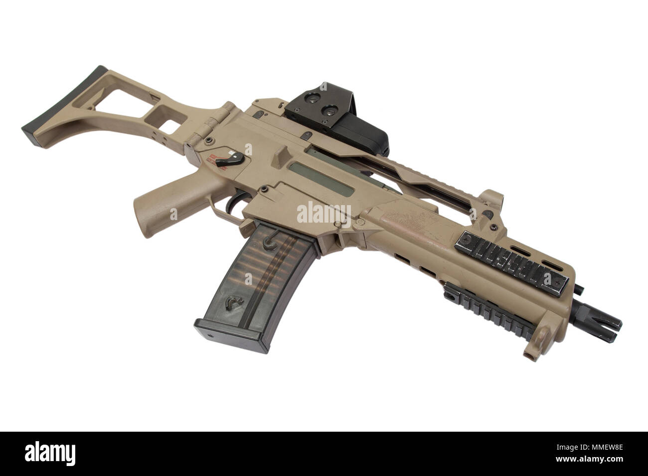 assault rifle isolated on a white background Stock Photo - Alamy