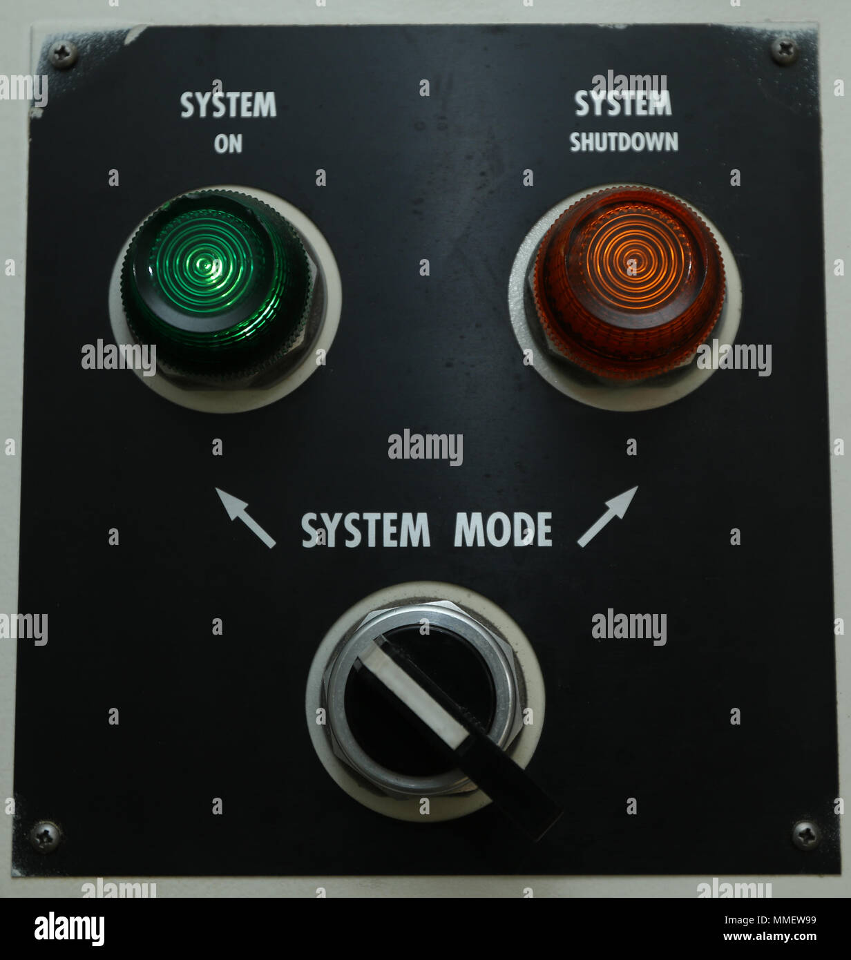 SAN JUAN, Puerto Rico – Lights on the control panel of an Army Reverse ...