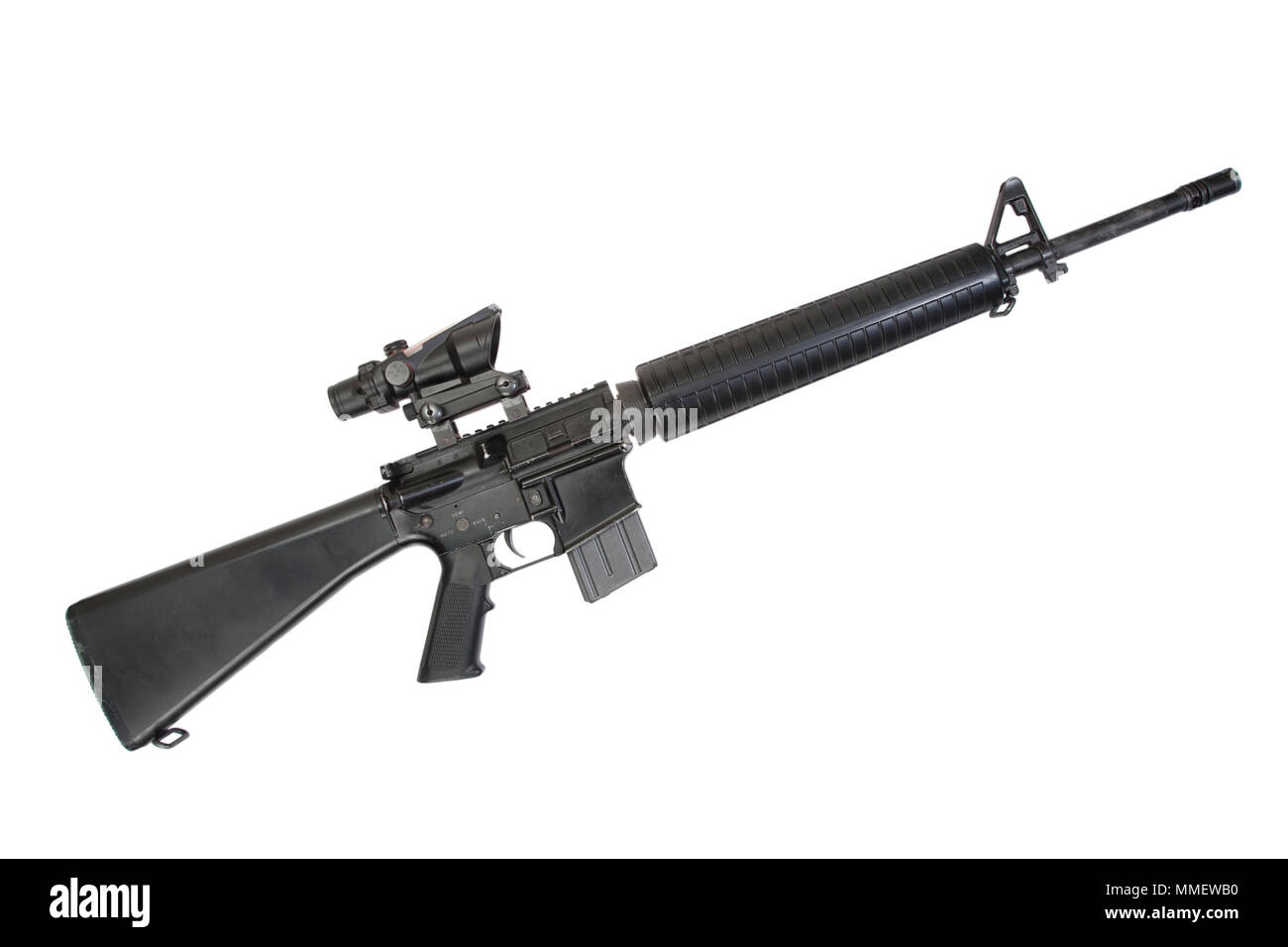 M16 rifle isolated on a white background Stock Photo - Alamy